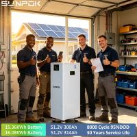 China SUNPOK High Performance 8000 Cycles 51.2V 314Ah 300Ah Lifepo4 16kWh Battery Lithium Battery Pack Household Solar Energy Storage for sale