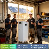 China SUNPOK Wholesale 51.2V 300Ah 314Ah Lithium Battery 15kWh 16kWh Home Solar Energy Storage System 48V Vertical LiFePO4 Battery for sale