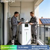 China SUNPOK Factory New Arrival 51.2V 15KWH Home Energy Storage Battery 48V 300AH Solar Lithium Battery 15KWH LiFePO4 Battery for sale