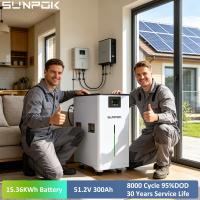 China SUNPOK 15KWH 51.2V 300AH Battery Lifepo4 Lithium Battery Bluetooth Home Solar Energy System BMS Protection for sale