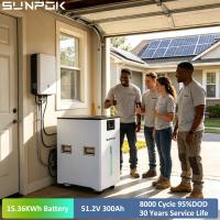 China SUNPOK 51.2V 300Ah 15kWh LiFePO4 Lithium Iron Phosphate Battery Pack CAN RS485 BMS Compatible for Solar System for sale
