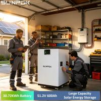 China SUNPOK Battery 30KWH 51.2V 600AH 2A Active Equalization 200A JK V19 BMS Home Energy Storage Battery Pack Home Solar Energy for sale