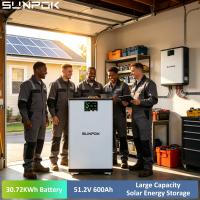 China SUNPOK 30KW Touch Screen Battery LiFePO4 Home Energy Storage System Floor Standing 51.2V 600ah Lithium Ion Battery for sale