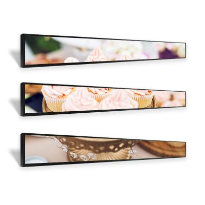 China 23.1 Inch Stretch Bar LCD Display 400nits Brightness Digital Poster Screen for sale