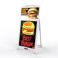 China Portable Digital Signage 21.5 Inch Display with 32 Inch LED Writing Board 15000mAh Battery for sale