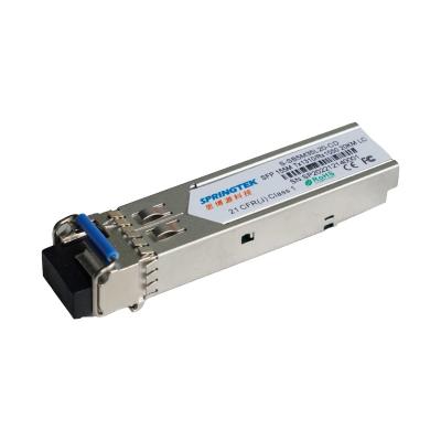 China WDM 20km BIDI SFP Optical Transceiver 155Mb/s TX1310nm/RX1550nm LC For SM Fiber Channel for sale