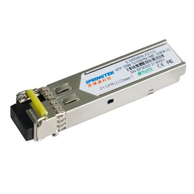 China Brand Compatible 155M Single Mode BiDi 120km LC Tx1550/Rx1490nm DDM SFP Industrial Fiber Optic Module for sale
