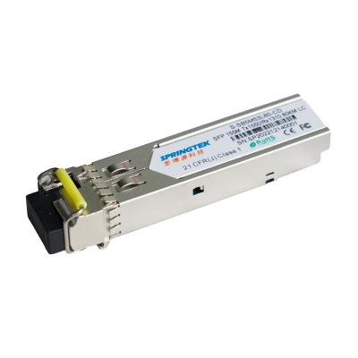 China Ethernet SFP LC 155M T1550/R1310nm 80km SMF BIDI  Optical Transceiver Module for sale