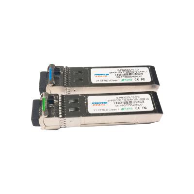 China BIDI Tx1270 Rx1330nm 25G SFP28 Transceivers 10km Optical Transceiver Module for sale