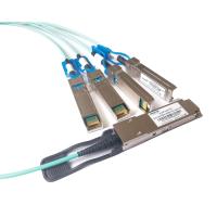 China 100G QSFP28 to 4xSFP28 850nm AOC Cable 15M for sale
