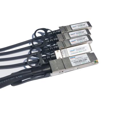 China 5M Passive Direct Attach Cable 40G QSFP+ To 4xSFP+ DAC Twinax Copper Cable for sale