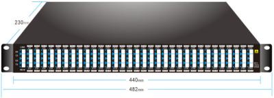 China 75GHz 64CH 1528.68nm-1566.42nm DWDM MUX DEMUX With Monitor Port LC/UPC 1U Rack for sale
