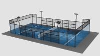 China TECTON Pro Panoramic Padel Court High Durability With Hot Dip Galvanized Structure for sale