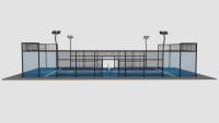 China TECTON Pro Panoramic Padel Courts with 12mm Safety Glass AkzoNobel Powder Coated for sale