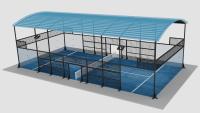 China TECTON Pro Padel Courts With Integrated FRP Translucent Roofing Sheet for sale