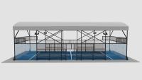 China TECTON Premium Panoramic Padel Court With Structural PVDF Canopy 12mm Glass for sale