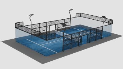 China Paddle Ball Court Super Panoramic Padel Court 360° Immersive View For Pro Clubs CE Certified for sale
