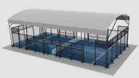 China TECTON Professional Covered Padel Court Outdoor With PVDF Roof And Framed Structure for sale