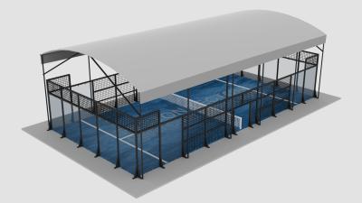 China TECTON Commercial All Weather Padel Court Kit With Integrated PVDF Canopy for sale