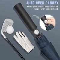 China Weatherproof 62 Inch Golf Umbrella Durable Lightweight Golf Umbrella With Plastic Top for sale