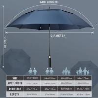 China Weatherproof 62 Inch Golf Umbrella Durable Lightweight Golf Umbrella With Plastic Top for sale