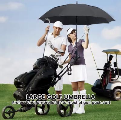 China Compact Wind Resistant Golf Umbrella Strong With Double Layer Canopy for sale