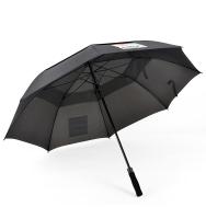 China Outdoor Folding Golf Umbrella Windproof Dual Canopy Umbrella With Customized Printing for sale