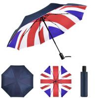 China Windproof Sturdy Folding Umbrella 3 Fold Umbrella Safe With Ergonomic Design for sale