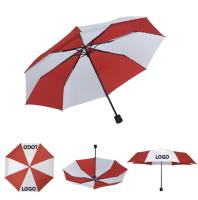 China Windproof Sturdy Folding Umbrella 3 Fold Umbrella Safe With Ergonomic Design for sale