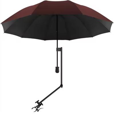 China Long Lasting 8 Ribs Umbrella Polyester Umbrella Uv Protection With Clamp for sale