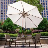 China White Heavy Duty Commercial Umbrellas Water Resistant With Sleek Design for sale
