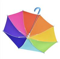 China 30 Inches Kid Rainbow Umbrella Lightweight Rain Protection With CE FCC Certification for sale