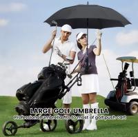 China Windproof Golf Umbrella with Double Layer Canopy Vented Design and Customized Printing for Outdoor Events for sale
