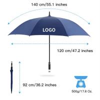 China Waterproof Custom Logo Golf Umbrella Convenient 1.5 Lbs Weight For Golfers for sale