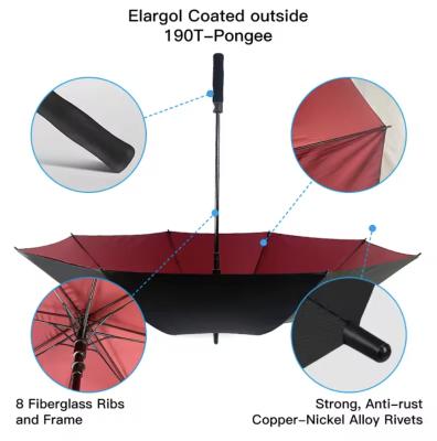 China 62 Inch Collapsible Golf Umbrella Versatile With Black Red Blue Green Colors for sale