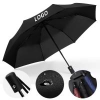 China Waterproof Golf Umbrella Featuring Polyester Canopy and Plastic Top and Tips Suitable for Extended Outdoor Golf Sessions for sale