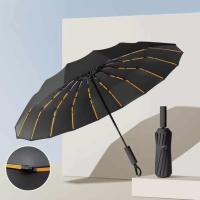 China Waterproof Personalized Golf Umbrellas Double Canopy Golf Umbrella With Plastic Top Tips for sale