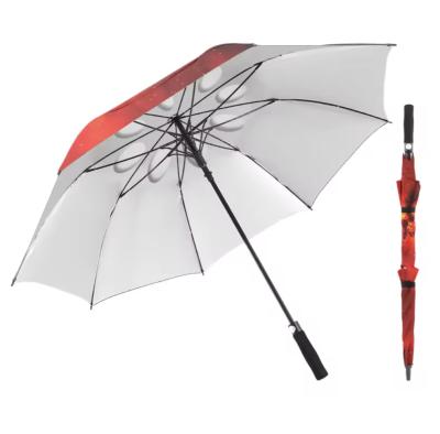 China Strong And Durable Golf Umbrella With Double Layer Canopy Folds To 22 Inches Compact Size And Aluminum Shaft for sale