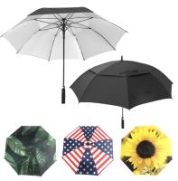 China Portable Strong Folding Umbrella Waterproof Design With Black Big Pole for sale