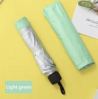 China Around 300 Grams Compact 3 Fold Umbrella UP 58 Lightweight Portable Travel Rain Protection Windproof Folding Umbrella for sale
