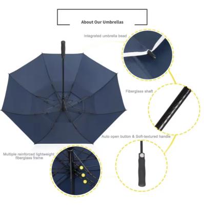 China 8 Ribs Steel Frame Stick Umbrella with Moderate Wind Resistance for Urban Use for sale
