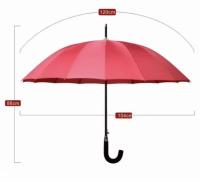 China Single Canopy Long Stick Umbrella 8 Ribs Walking Pole Umbrella Round Shape for sale