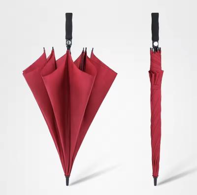 China Uv Protection Red Stick Umbrella Classic Cane Umbrella For Everyday Use for sale