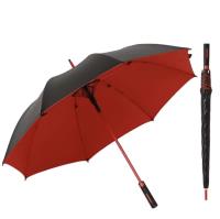 China Weatherproof Classic Stick Umbrella Hiking Stick Umbrella With Comfortable Rubber Handle for sale