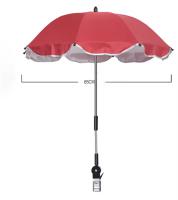China 42 Inches Umbrella With Clamp Pink Color UV Resistant With 8 Fiberglass Ribs for sale