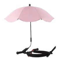 China 42 Inches Umbrella With Clamp Pink Color UV Resistant With 8 Fiberglass Ribs for sale