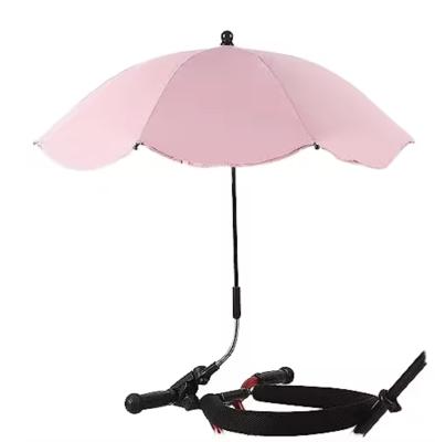 China 42 Inches Umbrella With Clamp Pink Color UV Resistant With 8 Fiberglass Ribs for sale