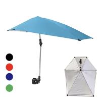 China Flexible Plastic Handle Umbrella With Clamp Lightweight Portable for sale