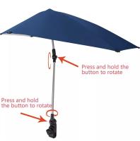 China Flexible Plastic Handle Umbrella With Clamp Lightweight Portable for sale