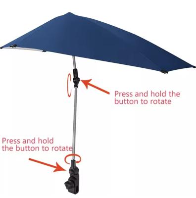 China Flexible Plastic Handle Umbrella With Clamp Lightweight Portable for sale